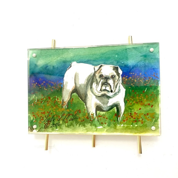 Deb Stabley | Art | Painting English Bulldog Dog Watercolor In Acrylic ...